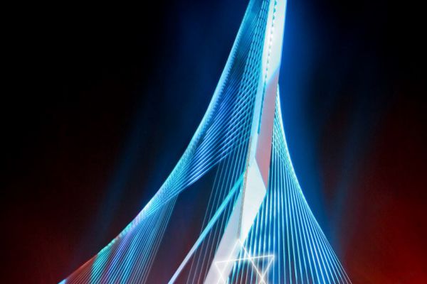 כך ייראה גשר המיתרים ביום העצמאות - סרוגים